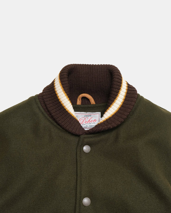 Varsity Jacket - Loden/Rust by Dehen 1920 – MadeHere